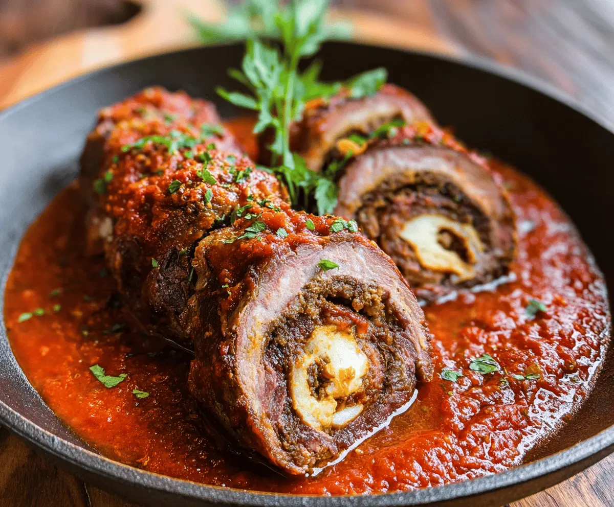 Easy Beef Braciole Recipe